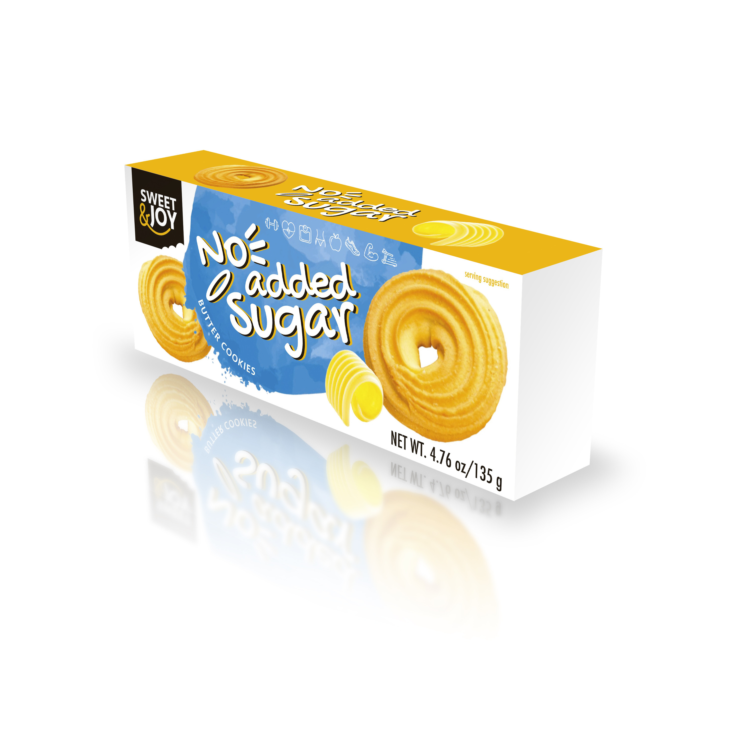 Sweet&Joy Sviesta cepumi bez pievienota cukura, 135g 4104 | Saldumi ...